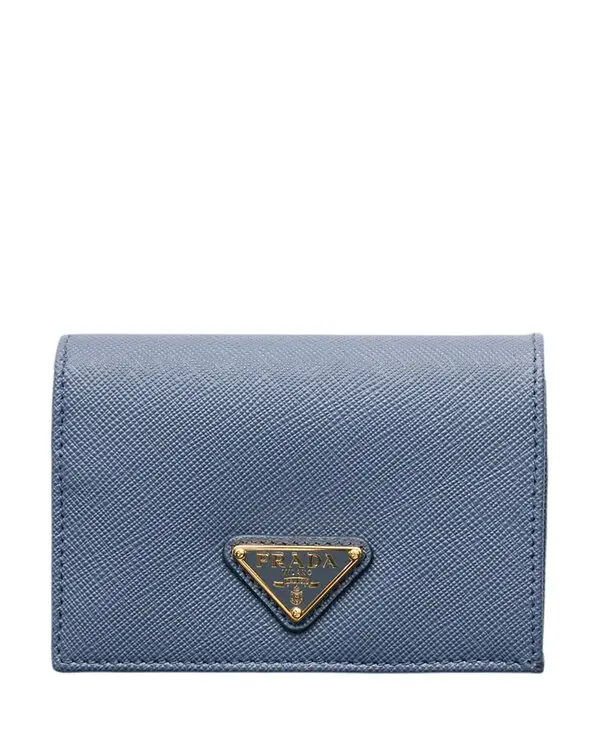 Prada Small Saffiano Leather Wallet - Blue