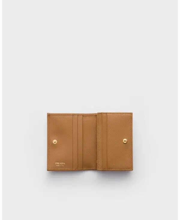 Prada Small Saffiano Leather Wallet - Brown