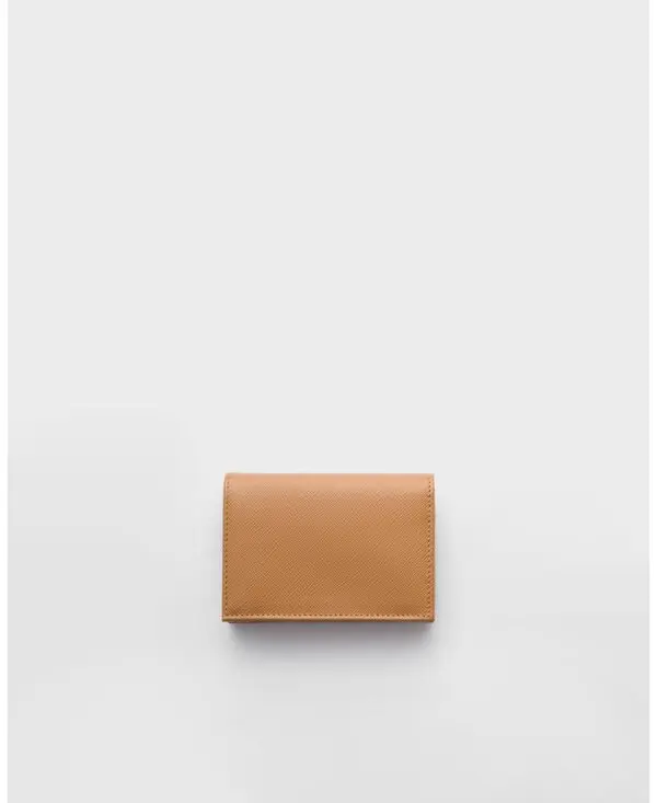Prada Small Saffiano Leather Wallet - Brown