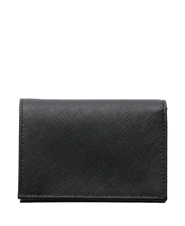 Prada Small Saffiano Leather Wallet - Dark Black