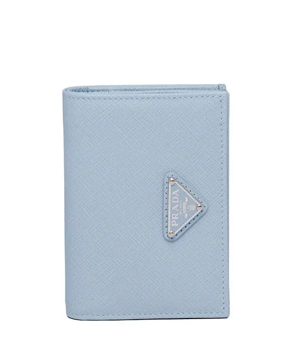 Prada Small Saffiano Leather Wallet - Light Blue