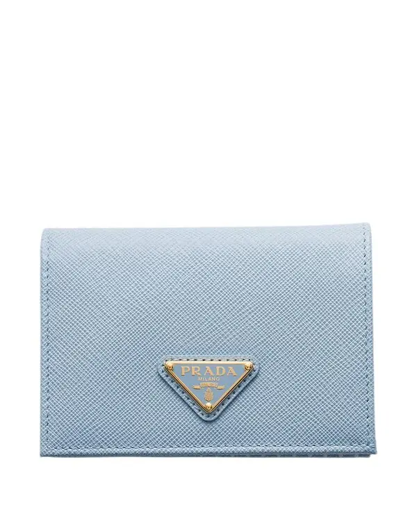 Prada Small Saffiano Leather Wallet - Light Blue