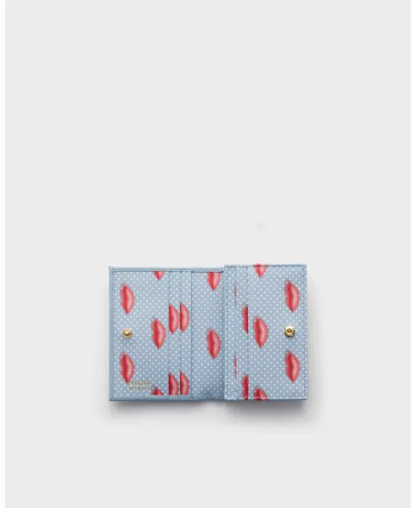 Prada Small Saffiano Leather Wallet - Light Blue