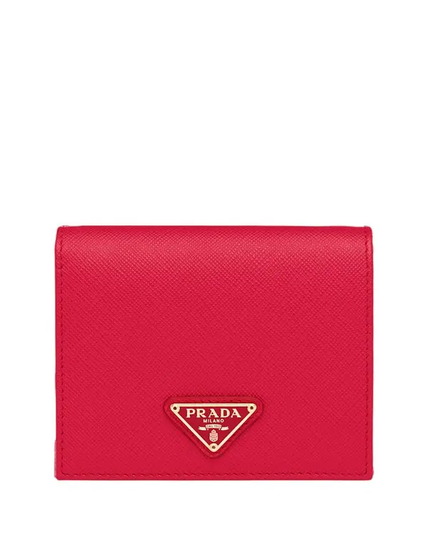 Prada Small Saffiano Leather Wallet - Red