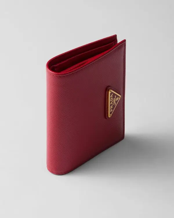 Prada Small Saffiano Leather Wallet - Red