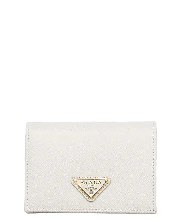 Prada Small Saffiano Leather Wallet - White