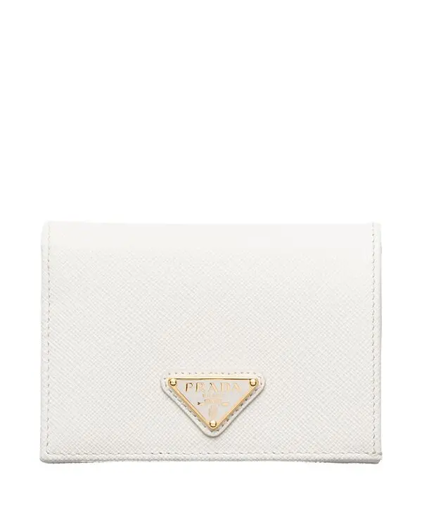 Prada Small Saffiano Leather Wallet - White