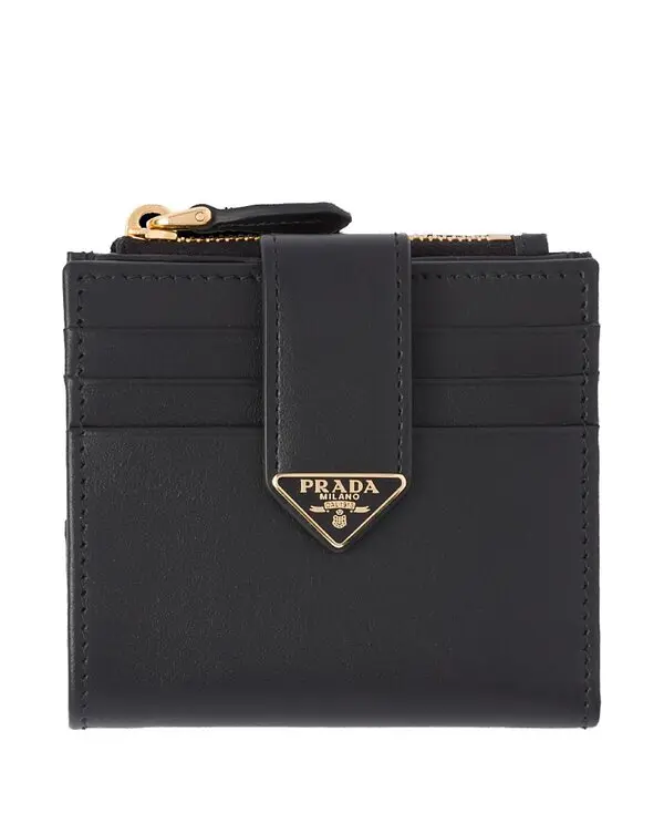 Prada Small Leather Wallet - Black