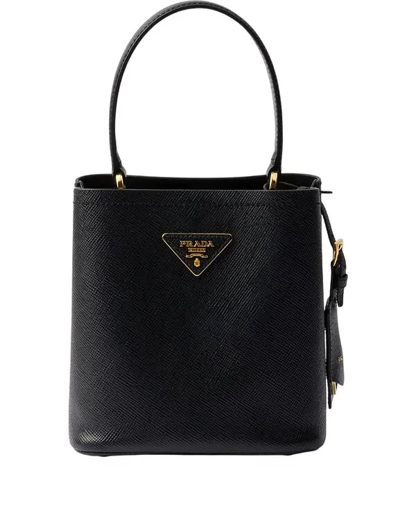 Prada Panier Small Saffiano Leather Bag - Black