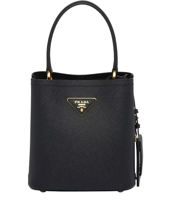 Prada Panier Small Saffiano Leather Bag - Black