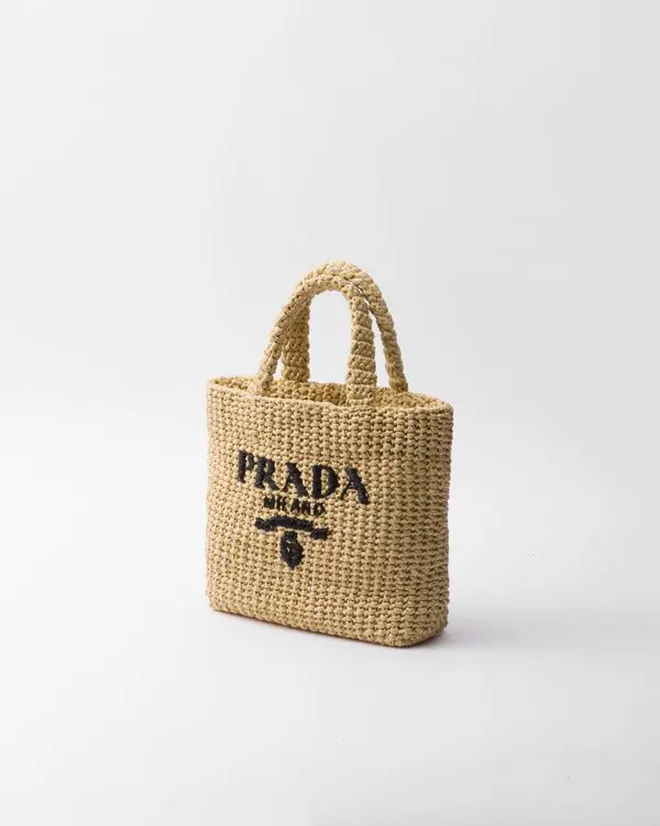 Prada Small Crochet Tote Bag - Neutral
