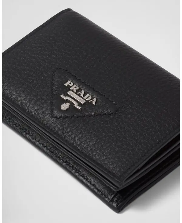 Prada Small Leather Wallet - Black