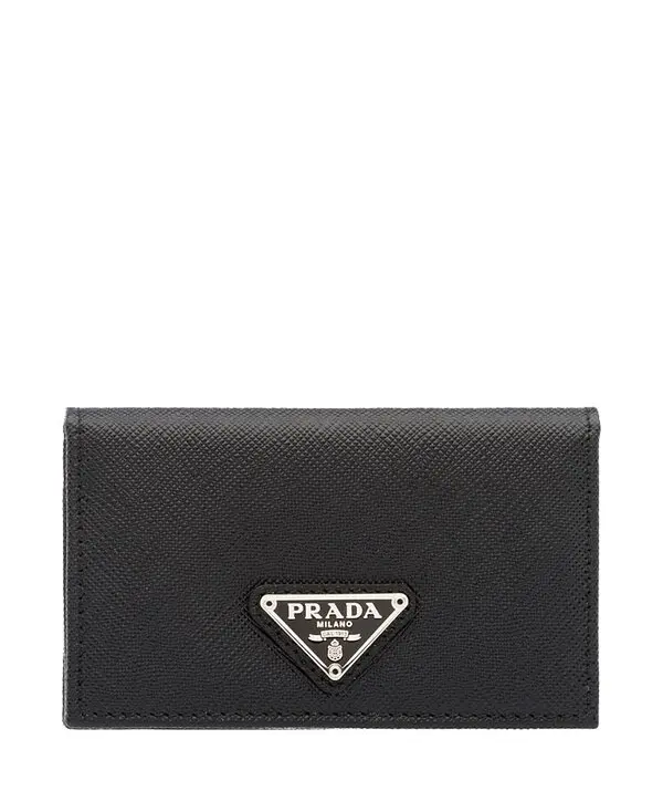Prada Saffiano Leather Card Holder - Black