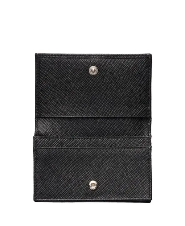 Prada Saffiano Leather Card Holder - Black