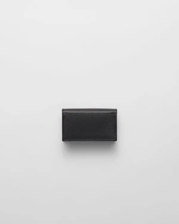 Prada Saffiano Leather Card Holder - Black