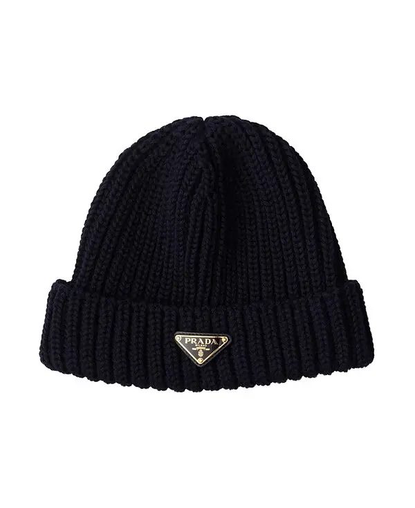 Prada Wool Beanie - Blue