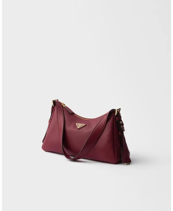 Prada Aimee Medium Leather Shoulder Bag - Red