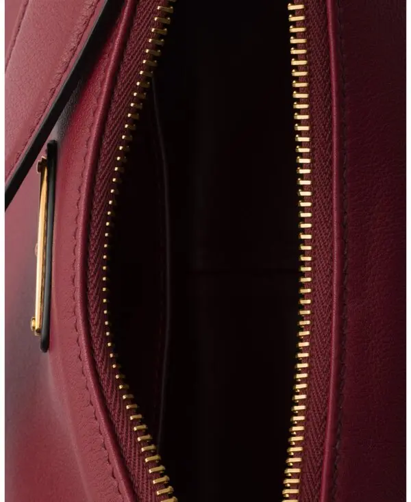Prada Aimee Medium Leather Shoulder Bag - Red