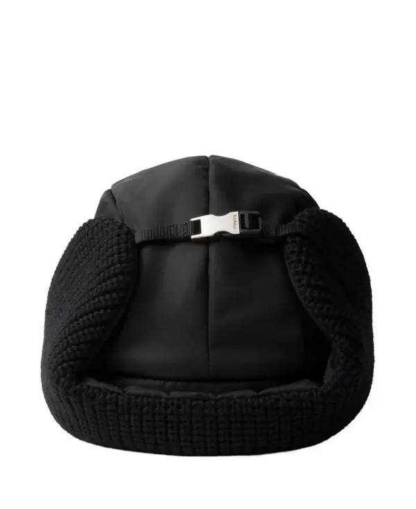 Prada Re-nylon And Wool Trapper Hat