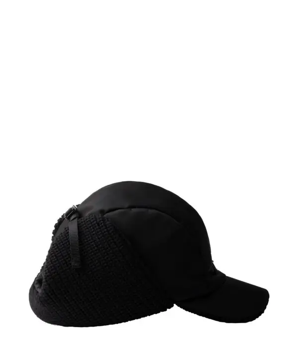 Prada Re-nylon And Wool Trapper Hat