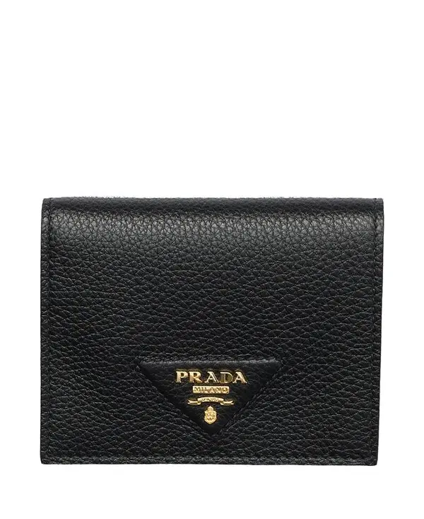 Prada Small Leather Wallet - Black