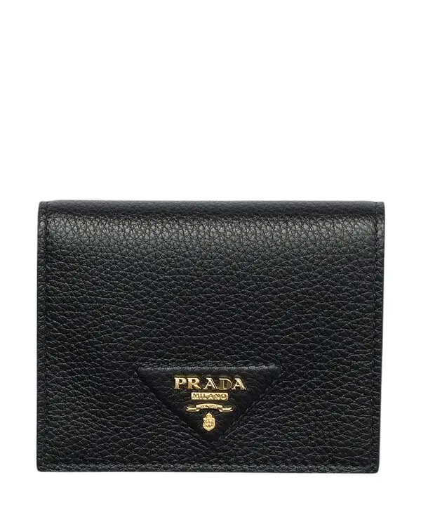 Prada Small Leather Wallet - Black
