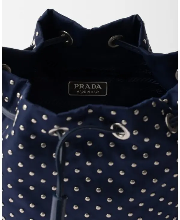 Prada Re-nylon Mini-bag With Studs