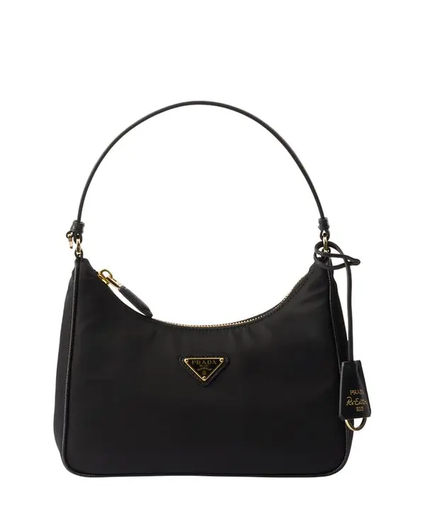 Prada Re-edition 2005 Re-nylon And Saffiano Mini Bag - Black/gold
