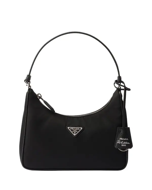 Prada Re-edition 2005 Re-nylon And Saffiano Mini Bag - Black/silver