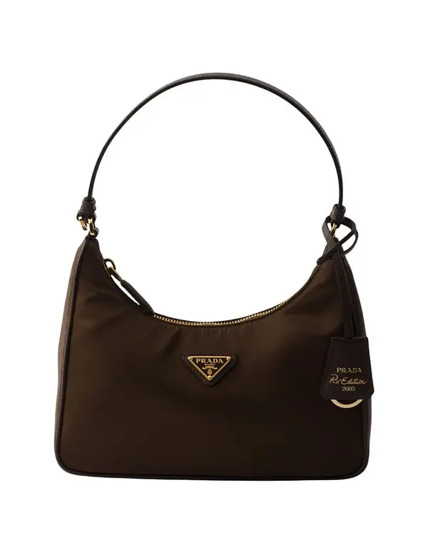 Prada Re-edition 2005 Re-nylon And Saffiano Mini Bag - Dark Brown