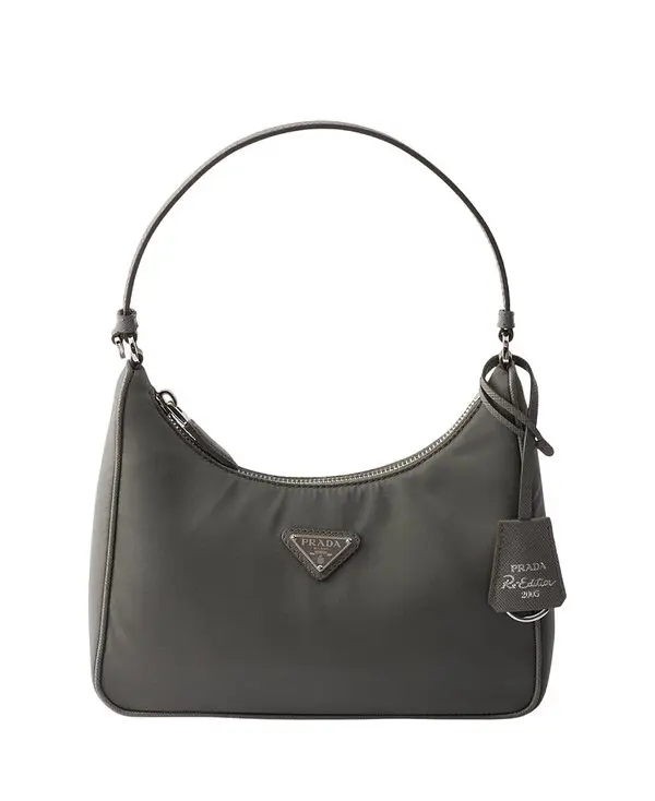 Prada Re-edition 2005 Re-nylon And Saffiano Mini Bag - Dark Grey