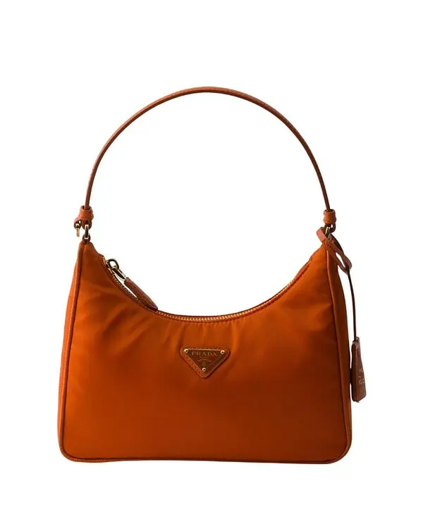 Prada Re-edition 2005 Re-nylon And Saffiano Mini Bag - Dark Orange