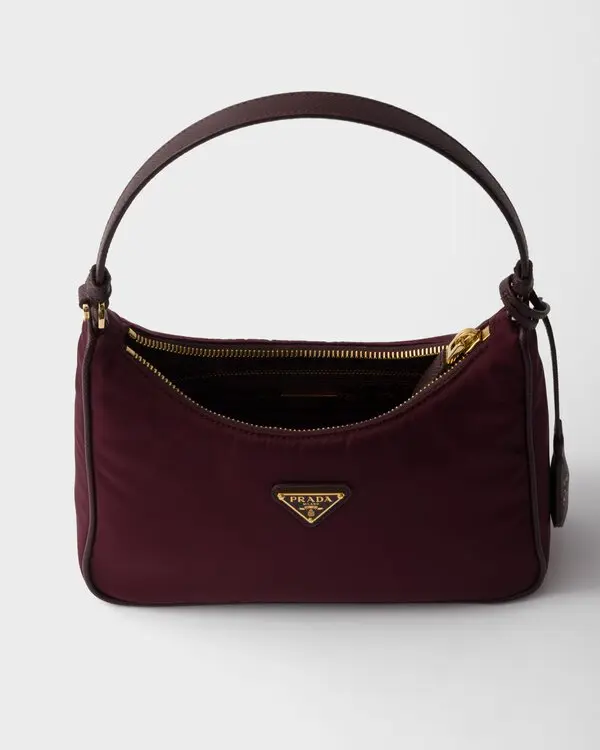 Prada Re-edition 2005 Re-nylon And Saffiano Mini Bag - Drak Red
