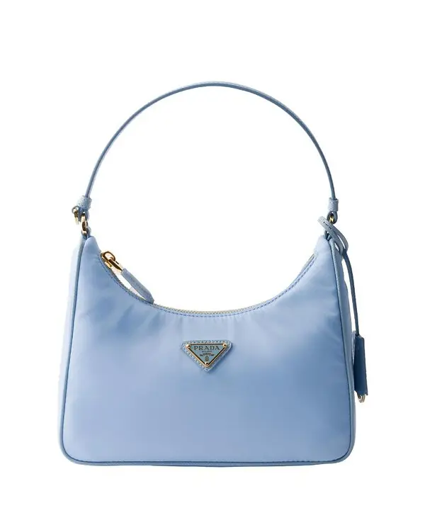 Prada Re-edition 2005 Re-nylon And Saffiano Mini Bag - Light Blue