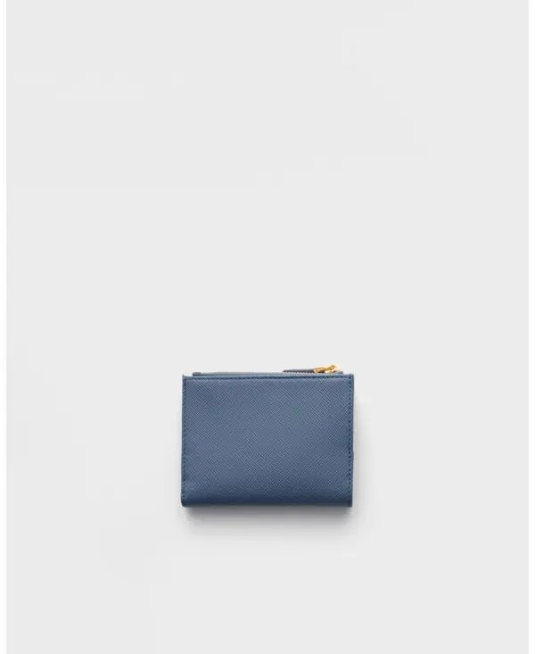 Prada Small Saffiano Leather Wallet - Blue