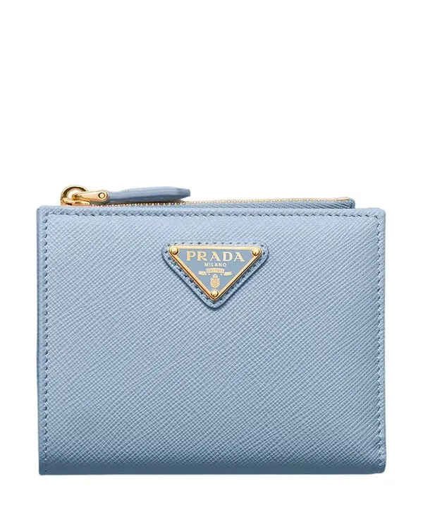 Prada Small Saffiano Leather Wallet - Light Blue