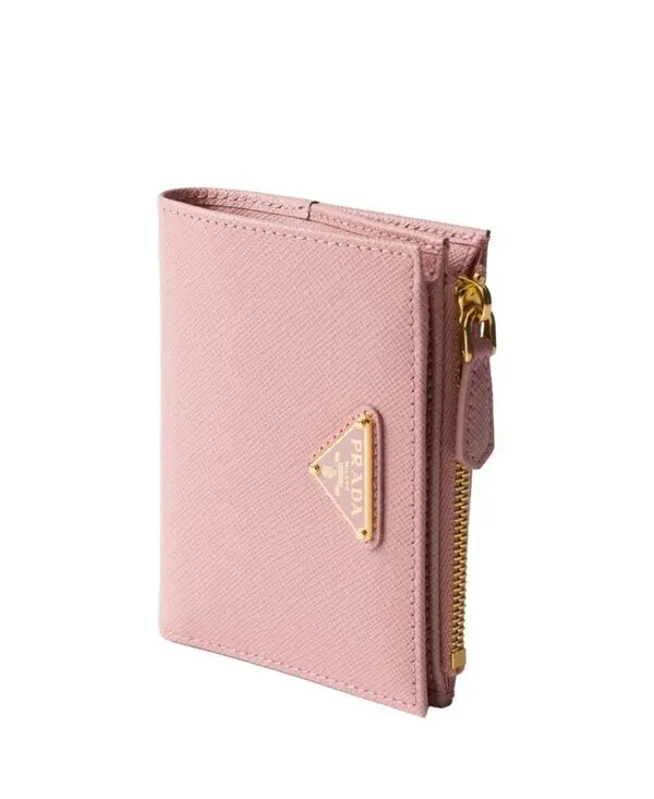 Prada Small Saffiano Leather Wallet - Pink