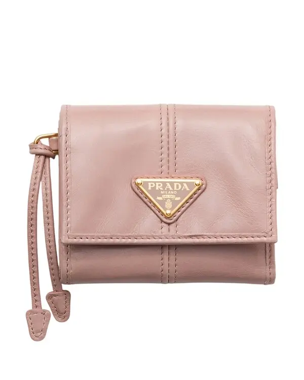 Prada Small Leather Wallet - Rose