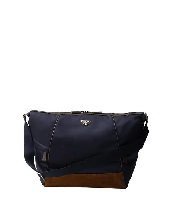Prada Re-nylon And Leather Shoulder Bag - Blue