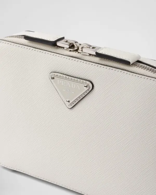 Prada Saffiano Leather Brique Bag - White
