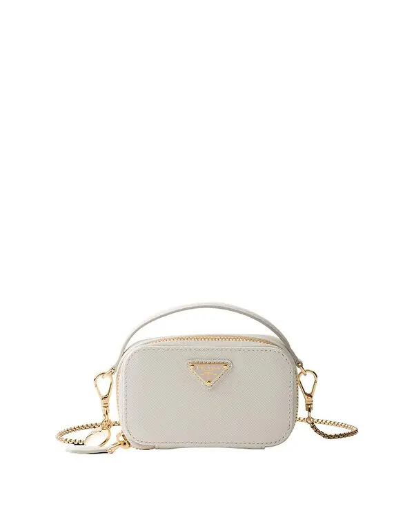 Prada Saffiano Leather Mini-pouch - White