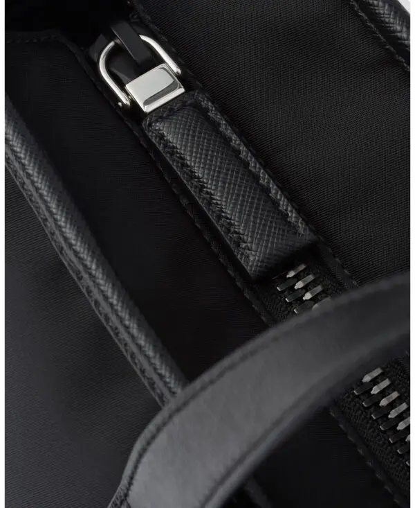 Prada Re-nylon And Saffiano Leather Tote Bag