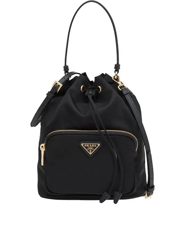 Prada Duet Re-nylon Bucket Bag - Black
