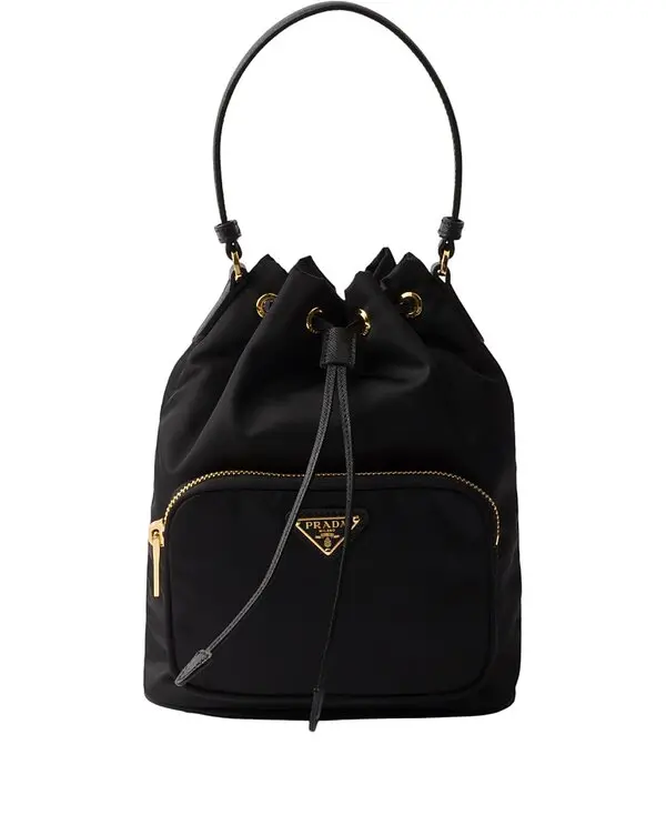 Prada Duet Re-nylon Bucket Bag - Black