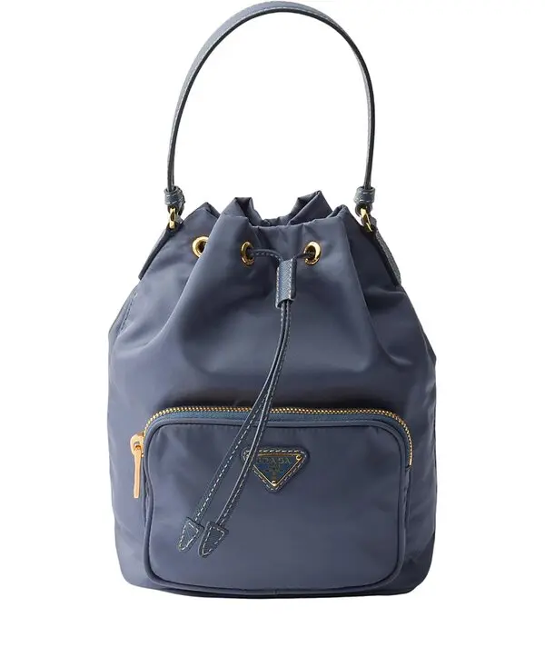 Prada Duet Re-nylon Bucket Bag - Blue