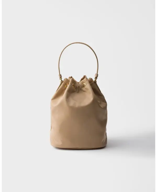 Prada Duet Re-nylon Bucket Bag - Brown