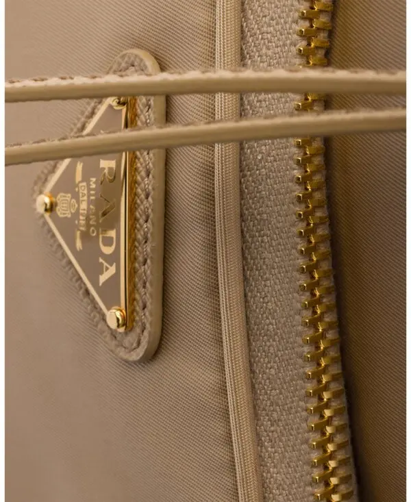 Prada Duet Re-nylon Bucket Bag - Brown