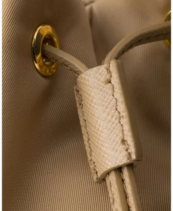 Prada Duet Re-nylon Bucket Bag - Brown