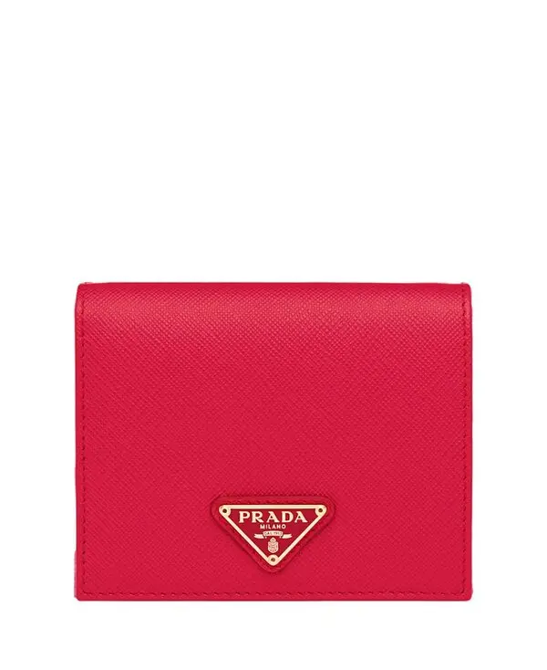 Prada Small Saffiano Leather Wallet - Red