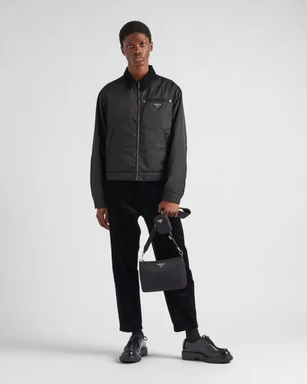 Prada Re-nylon And Saffiano Leather Shoulder Bag